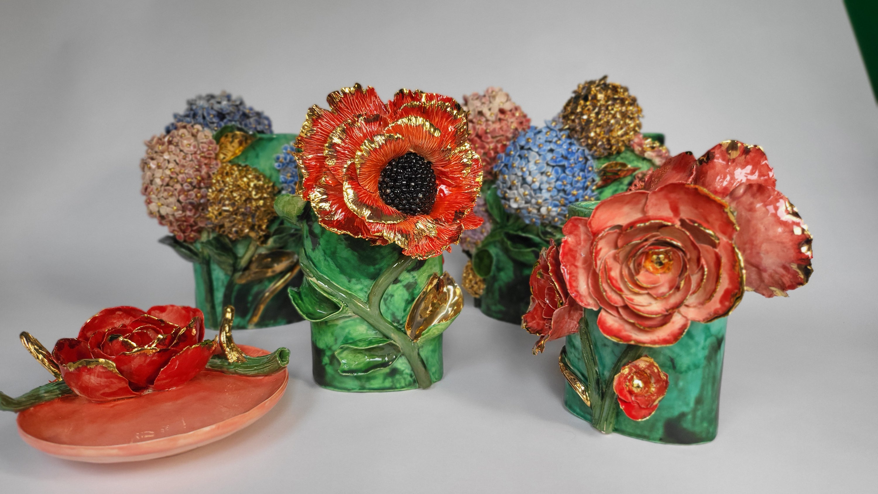 Ceramic works created by the artist Céleste Mogador